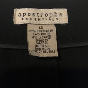 Apostrophe Essentials | Pants & Jumpsuits | Black Apostrophe Essentials Pantsuit Size 2 | Poshmark